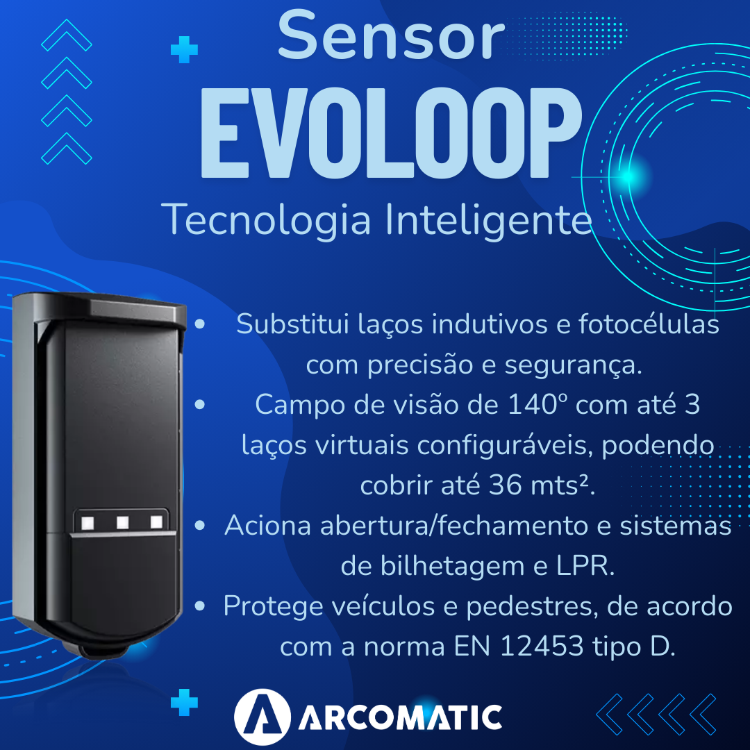 Lançamento Sensor EVOLOOP – Arcomatic – Soluções de acesso
